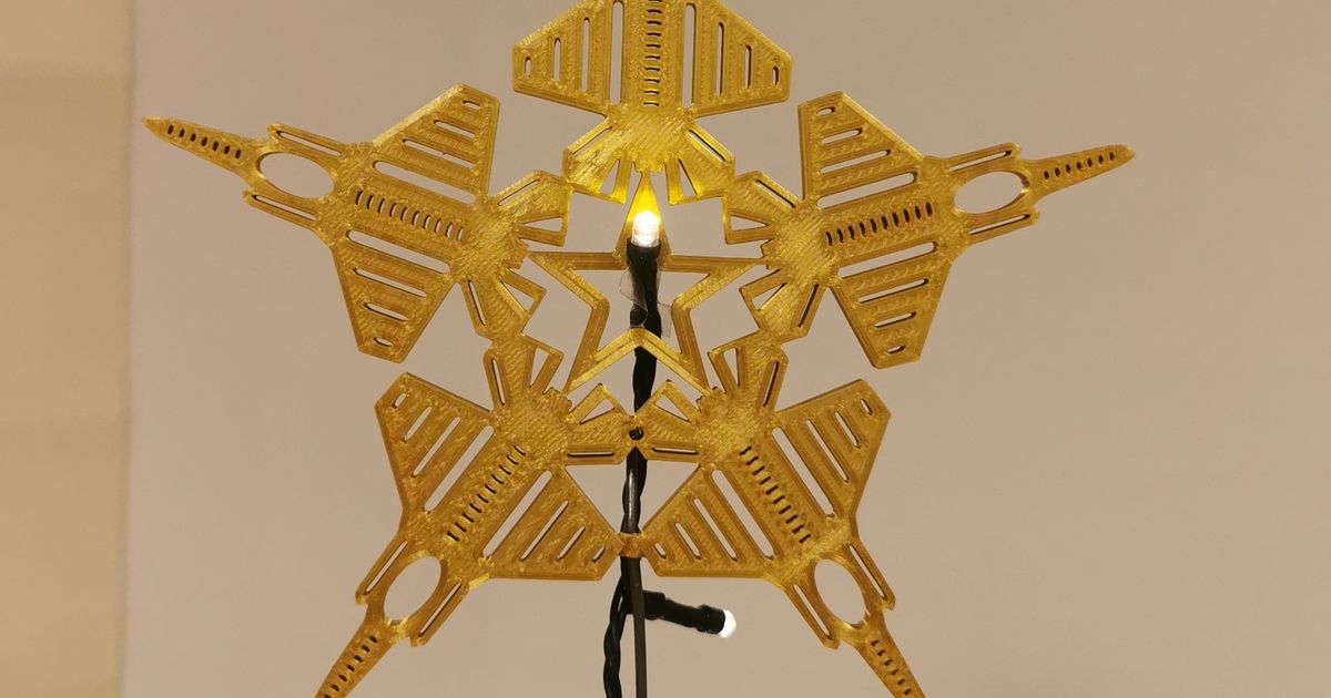 Xmas Tree Topper Air Force Edition by Polarfar | Download free STL ...