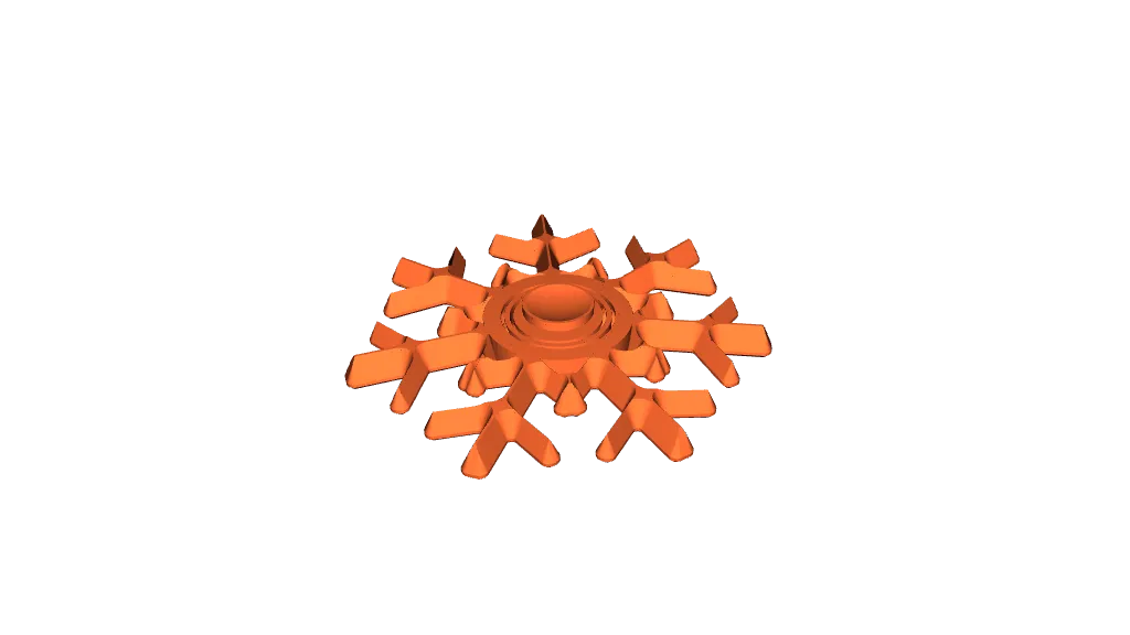 Snowflake fidget spinner by 3D Printerers | Download free STL model ...
