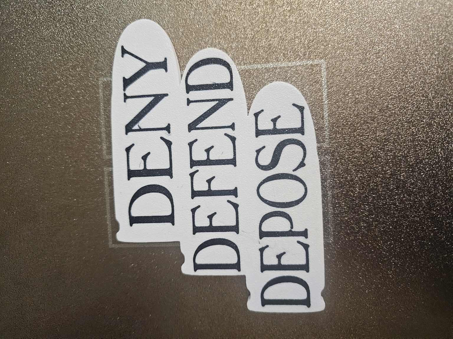 Deny, defend, Depose sign (AMS Needed) by Robin | Download free STL ...