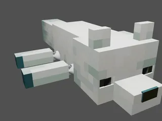 Articulated Minecraft Arctic Fox by PrintCube3D | Download free STL ...