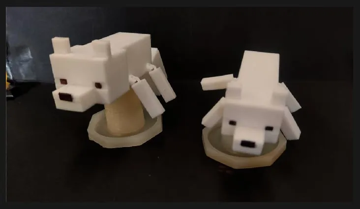 Articulated Minecraft Arctic Fox by PrintCube3D | Download free STL ...