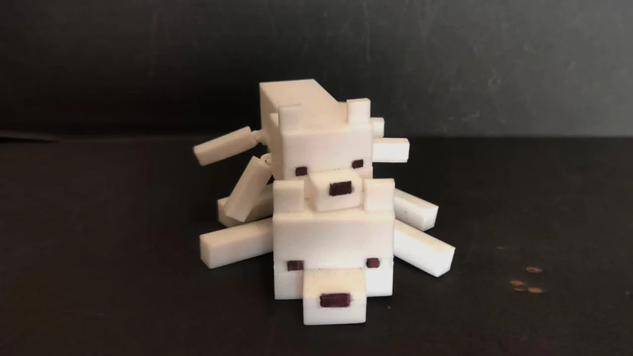 Articulated Minecraft Arctic Fox by PrintCube3D | Download free STL ...