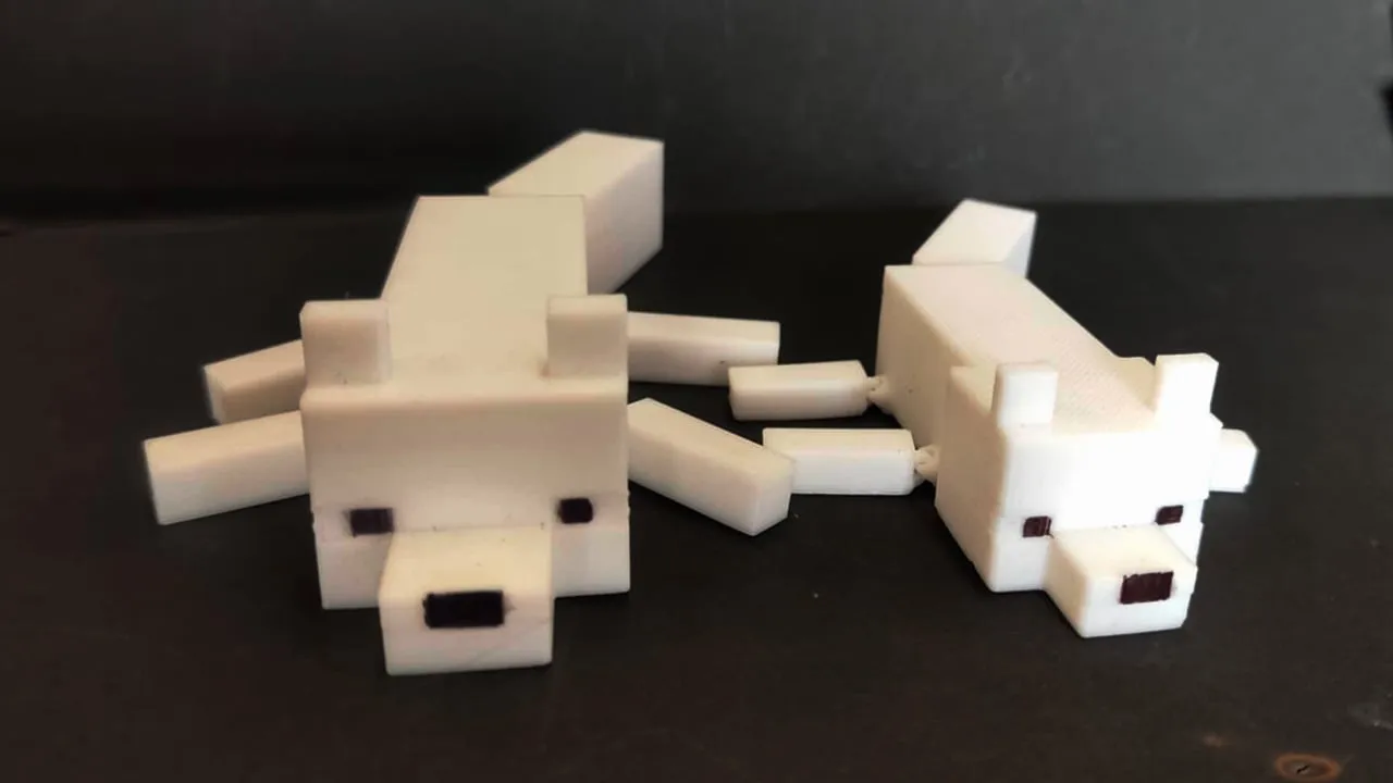 Articulated Minecraft Arctic Fox by PrintCube3D | Download free STL ...