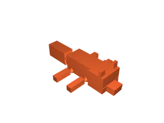 Articulated Minecraft Arctic Fox by PrintCube3D | Download free STL ...