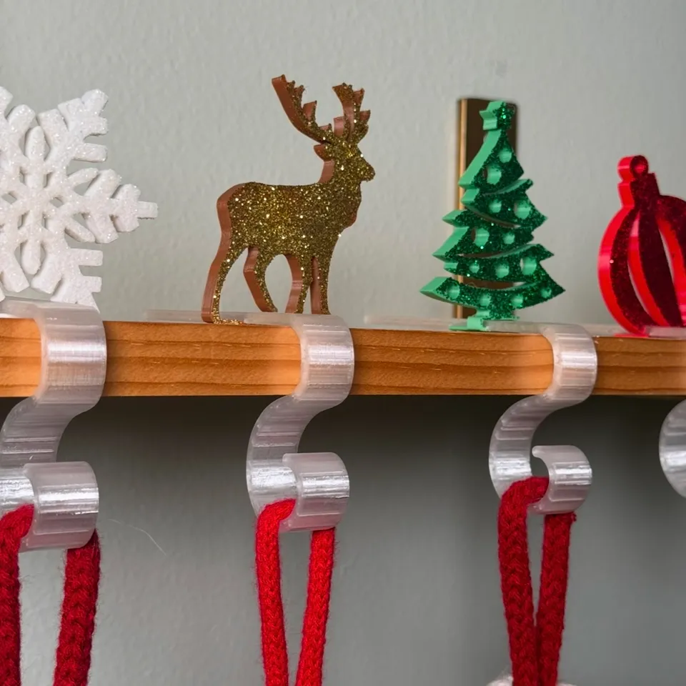 Shelf Stocking Hooks for Christmas by Angie | Download free STL model ...