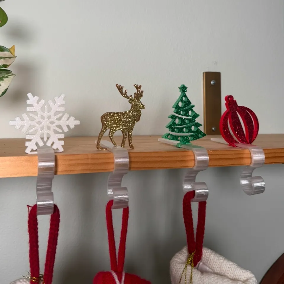 Shelf Stocking Hooks for Christmas by Angie | Download free STL model ...