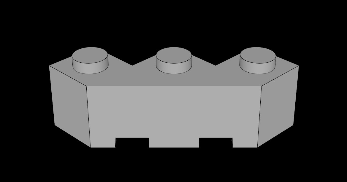Lego Compatible (2462.dat) Brick 3 x 3 Facet by thall72 | Download free STL model | Printables.com