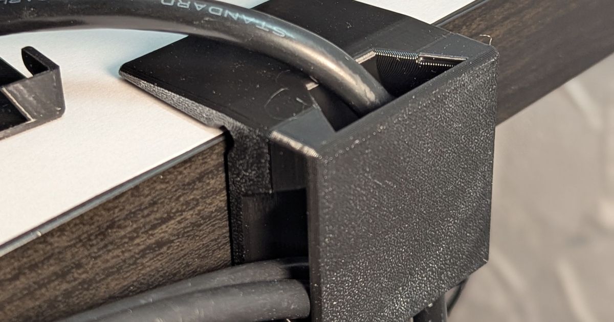 Cable organizer for Ikea desk by azdesign | Download free STL model ...