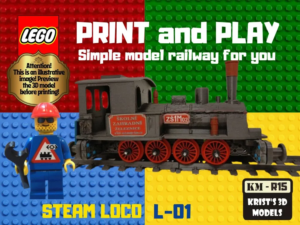 LEGO Steam Loco 01 by Mgr. Pavel Krist | Download free STL model ...