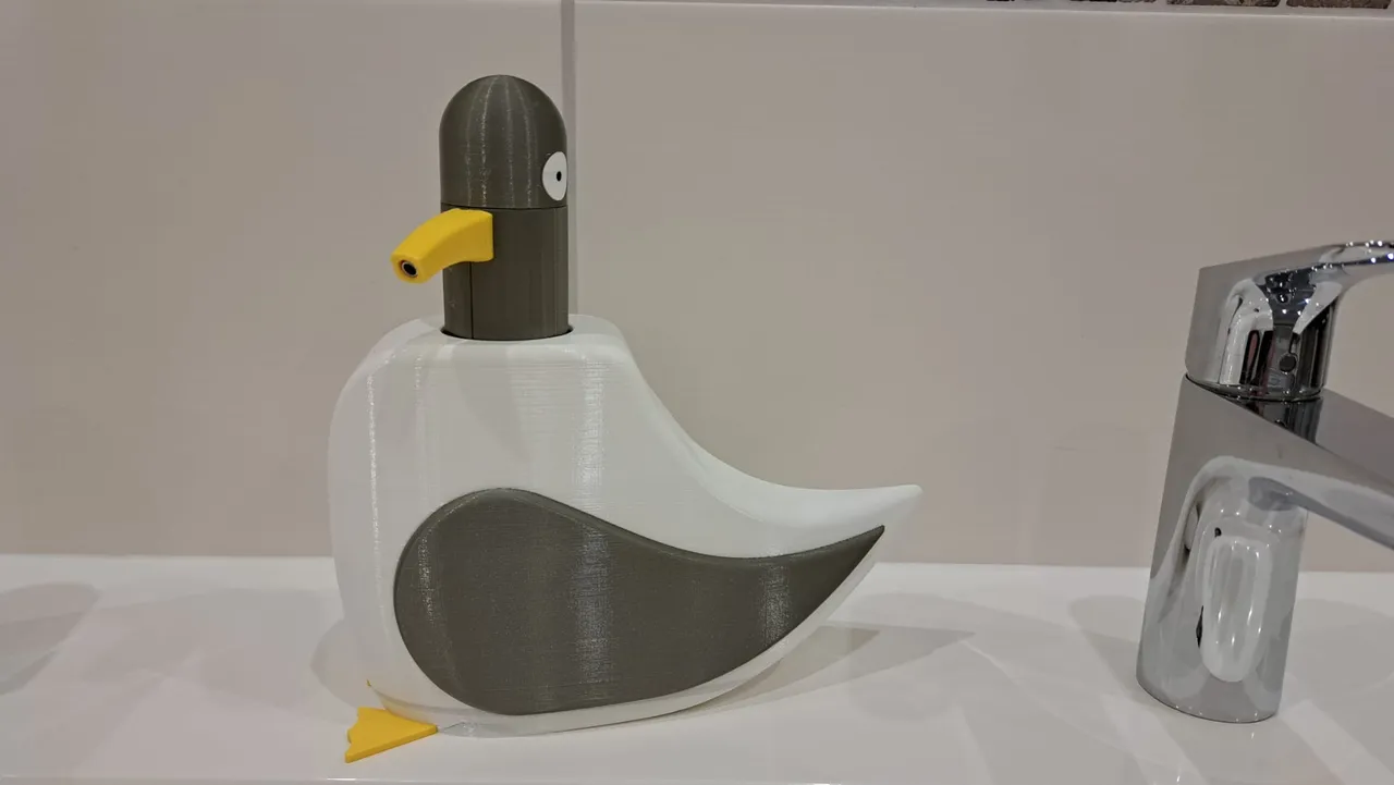 seagull/duck soap dispenser for IKEA EKOLN by Print4fun | Download free ...