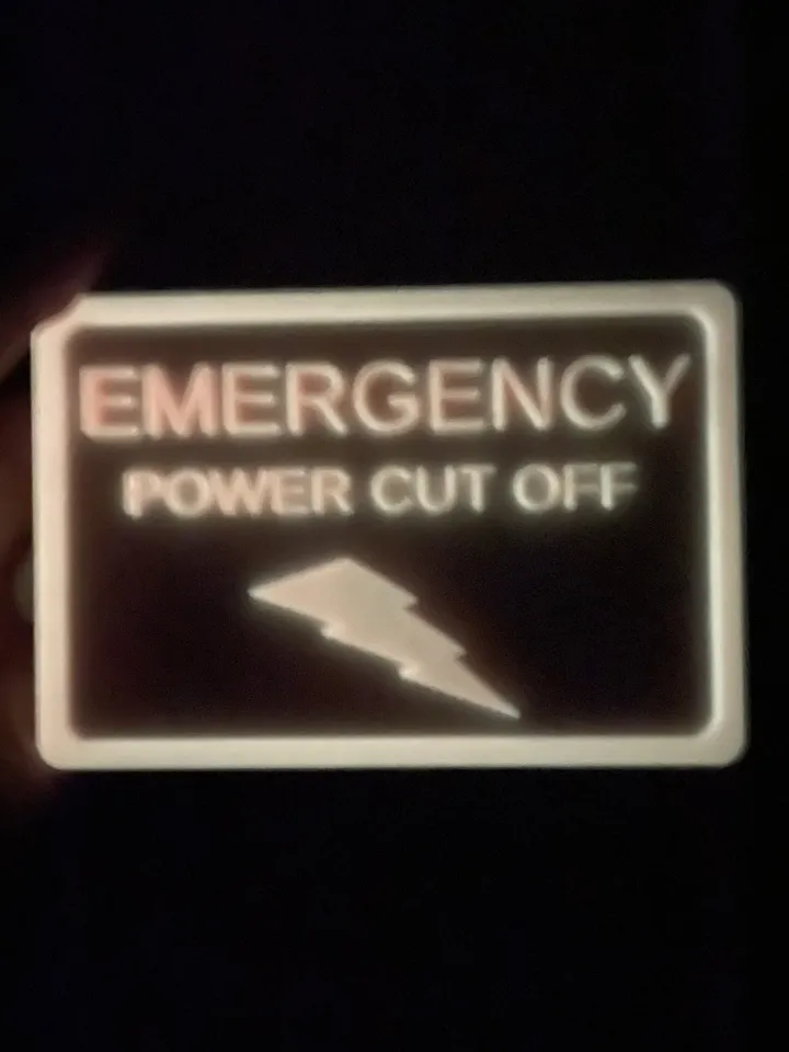 Emergency Power Cut Off Sign by James Enright | Download free STL model ...