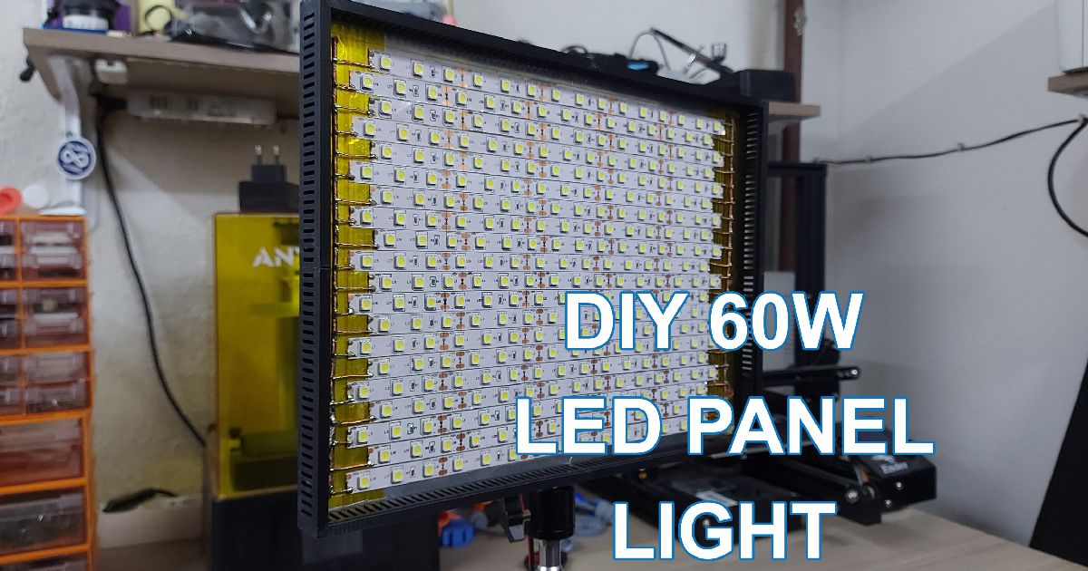 DIY 60W led panel light by Self Taught Stuff | Download free STL model ...