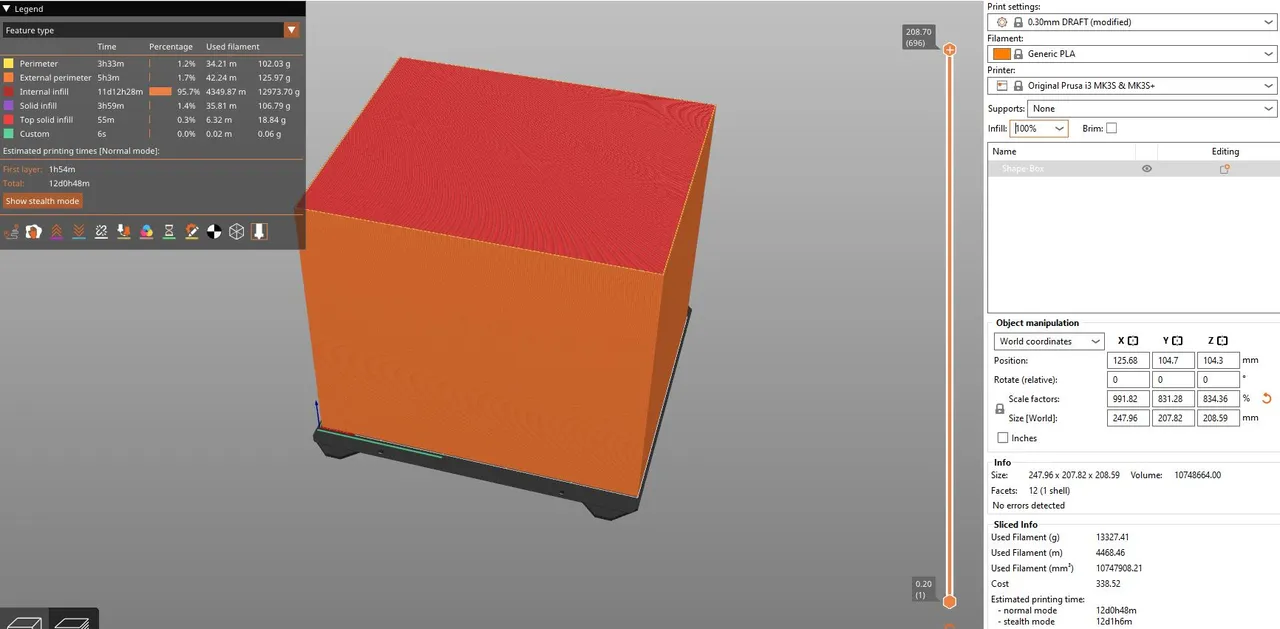 100% Infill Cube Prusa i3 Mk3S+ by Sydney Secondary College Balmain Campus | Download free STL ...