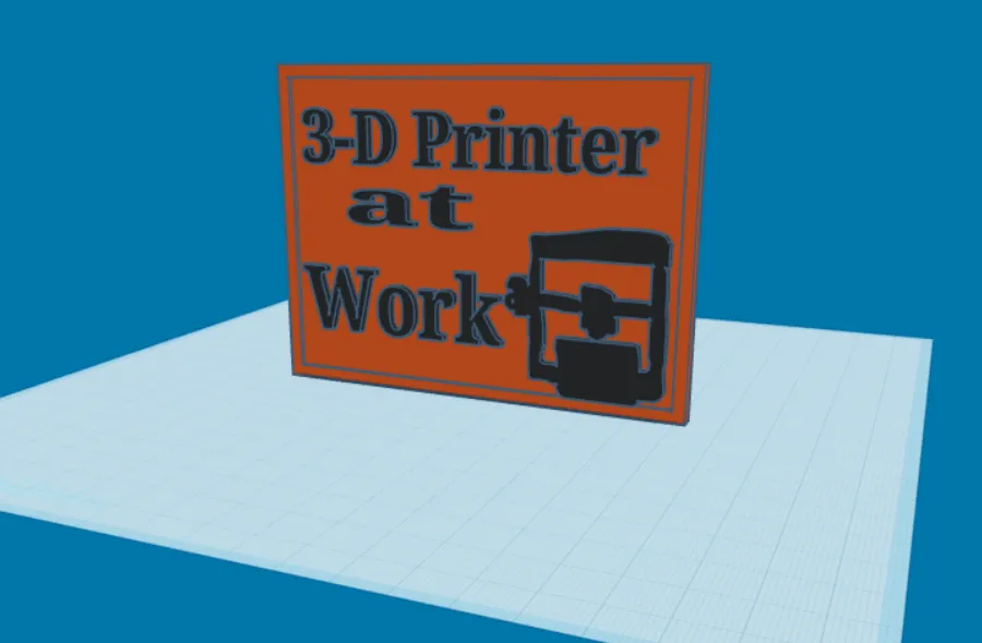 3-D printer at work sign by Bobojeff7 | Download free STL model ...