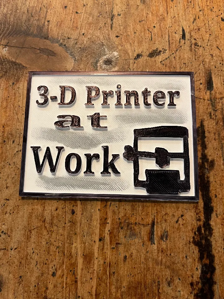 3-D printer at work sign by Bobojeff7 | Download free STL model ...