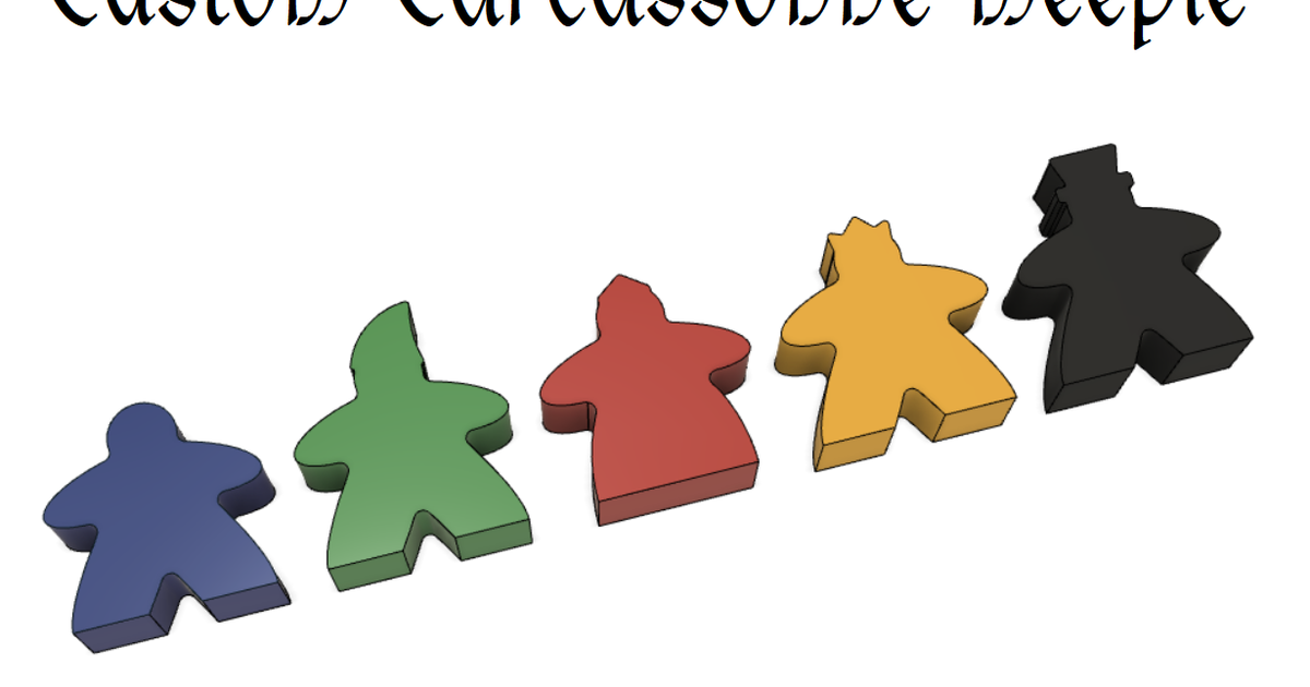 Custom Carcassonne meeple set by Joppe | Download free STL model ...