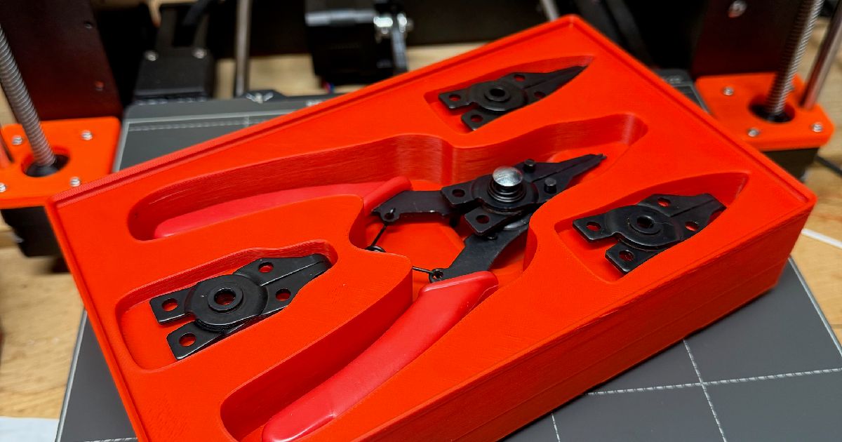 Gridfinity Snap Ring Pliers Holder (6u tall) by jmutts | Download free ...