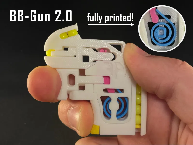 BB Gun | 4 Shots | built in magazine by PeliX3D | Download free STL model | Printables.com