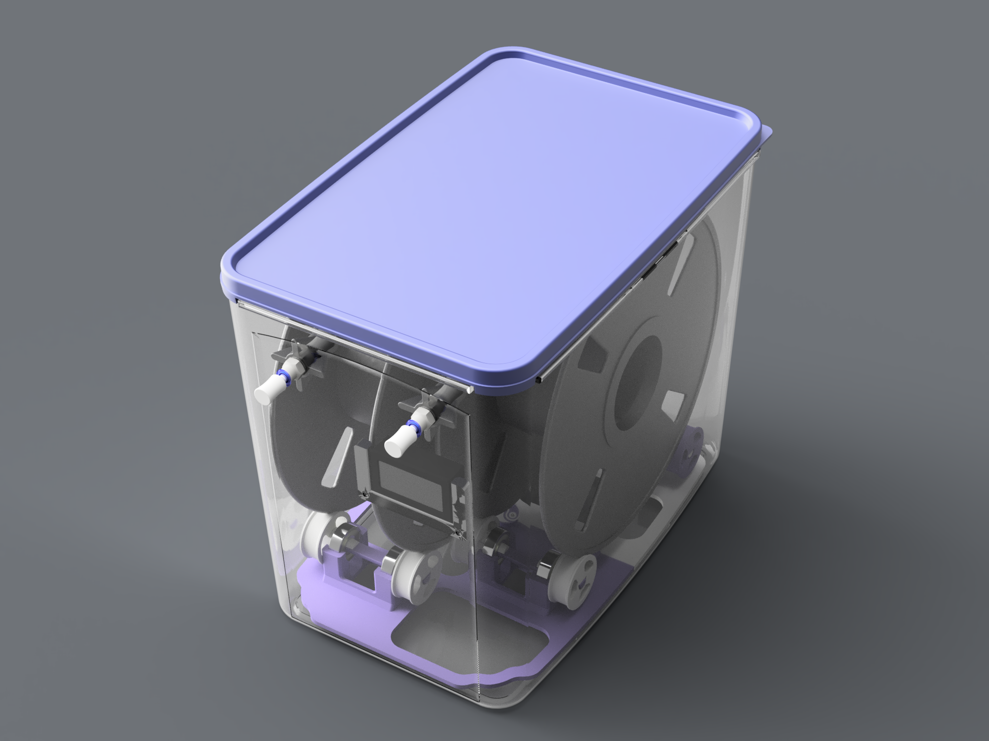 Dual-Spool Filament Dry Box with Direct Printing by Psyclist | Download ...