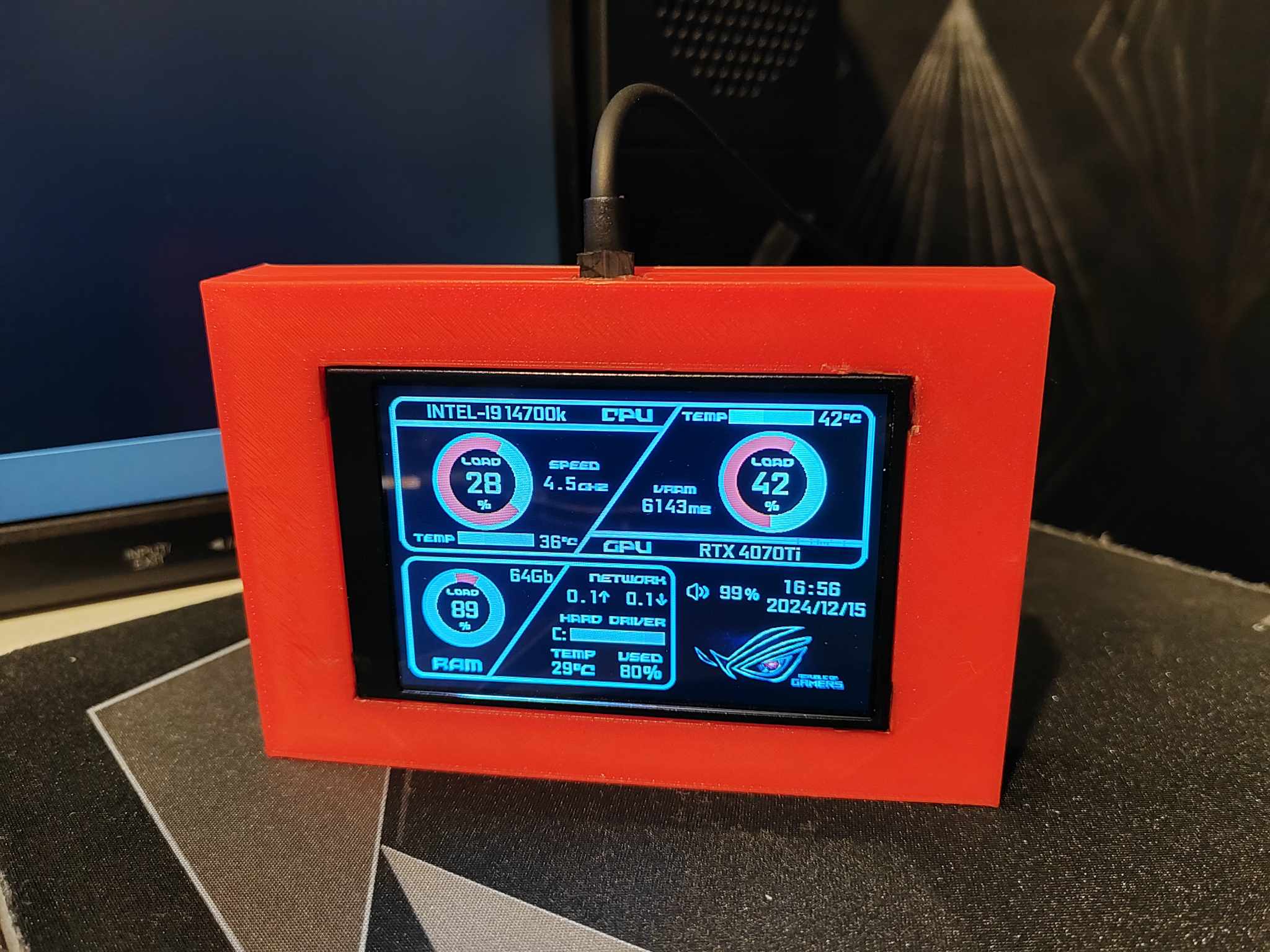 3.5inc screen support by Vitor Matos | Download free STL model ...