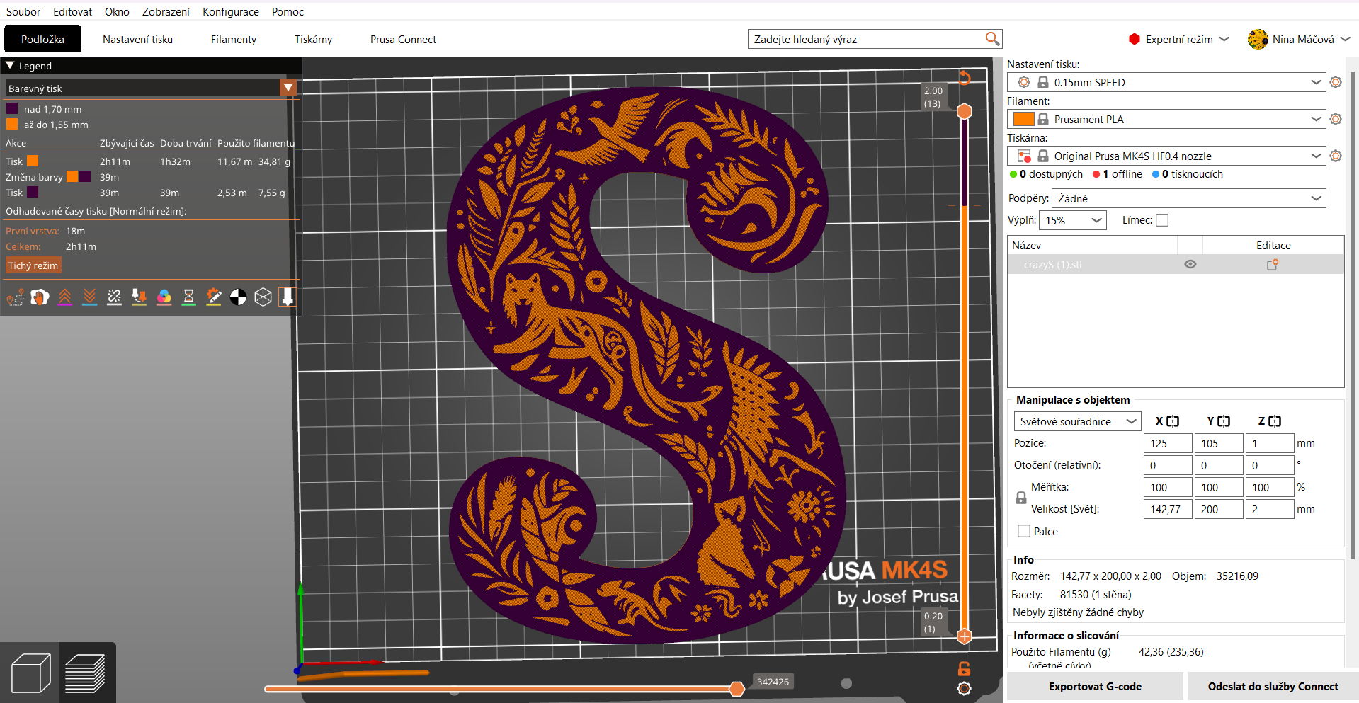 Crazy alphabet: Letter S by Nina Máčová | Download free STL model ...
