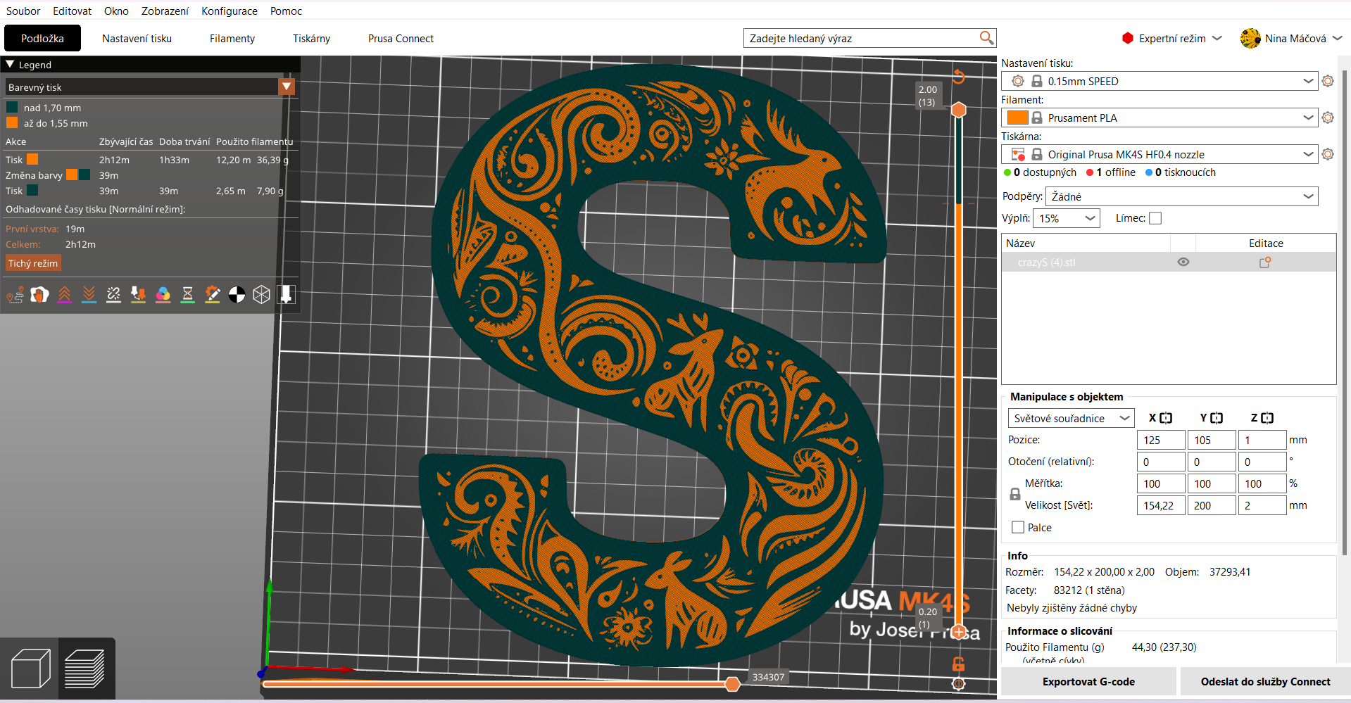 Crazy alphabet: Letter S by Nina Máčová | Download free STL model ...