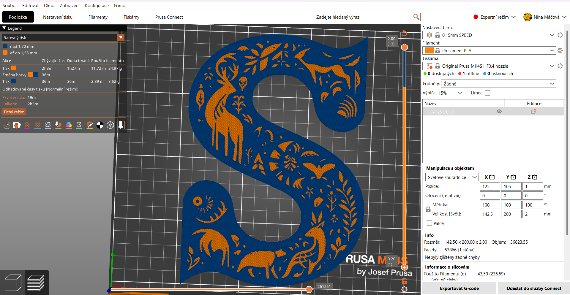 Crazy alphabet: Letter S by Nina Máčová | Download free STL model ...