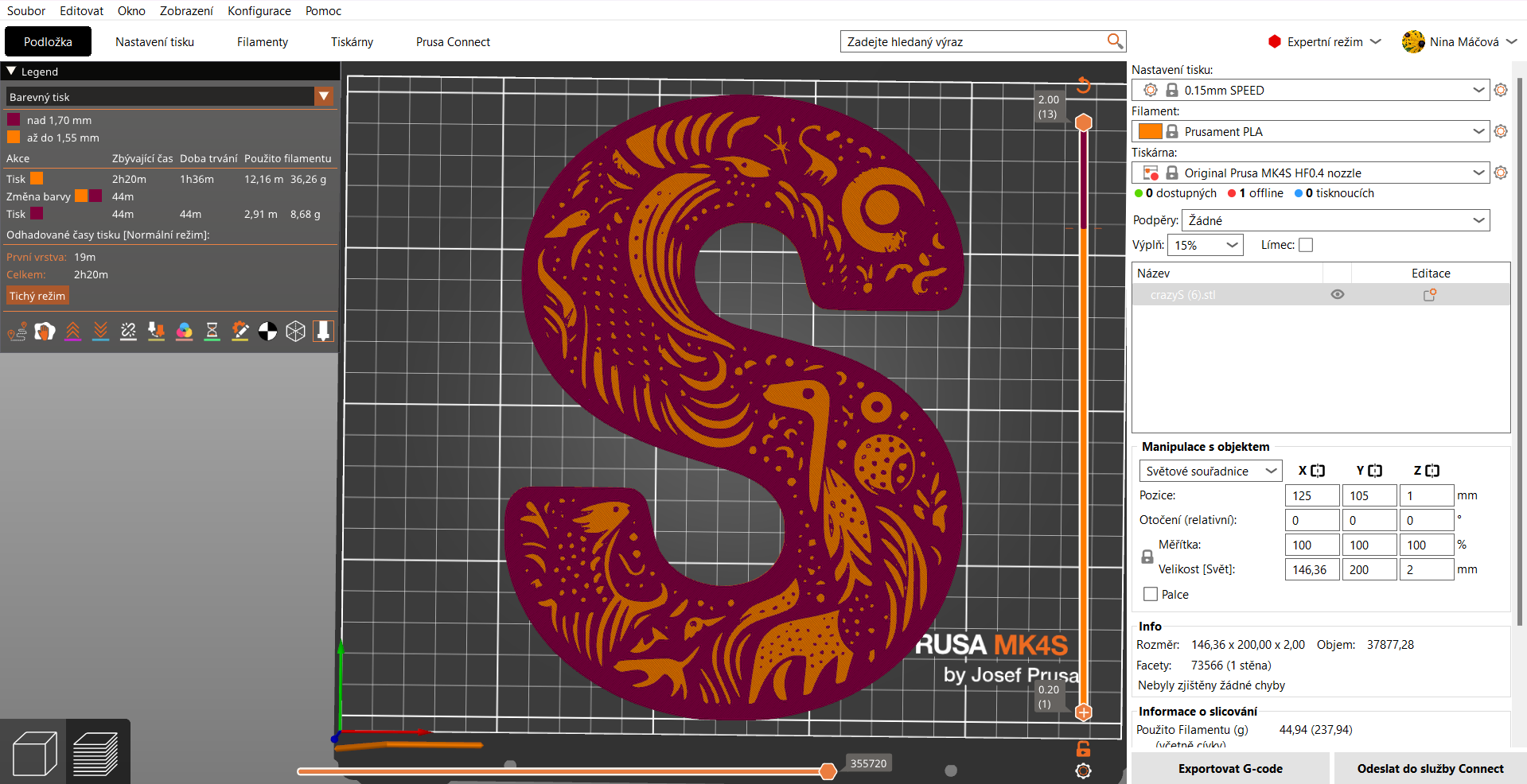 Crazy alphabet: Letter S by Nina Máčová | Download free STL model ...