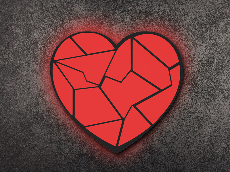 Broken Heart Lightbox Broken Heart LED Light by Myst1c | Download free ...