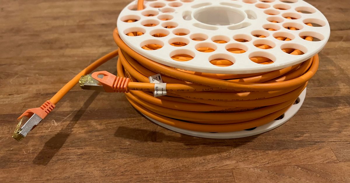 Spool for 30m ethernet cable by DJ | Download free STL model ...