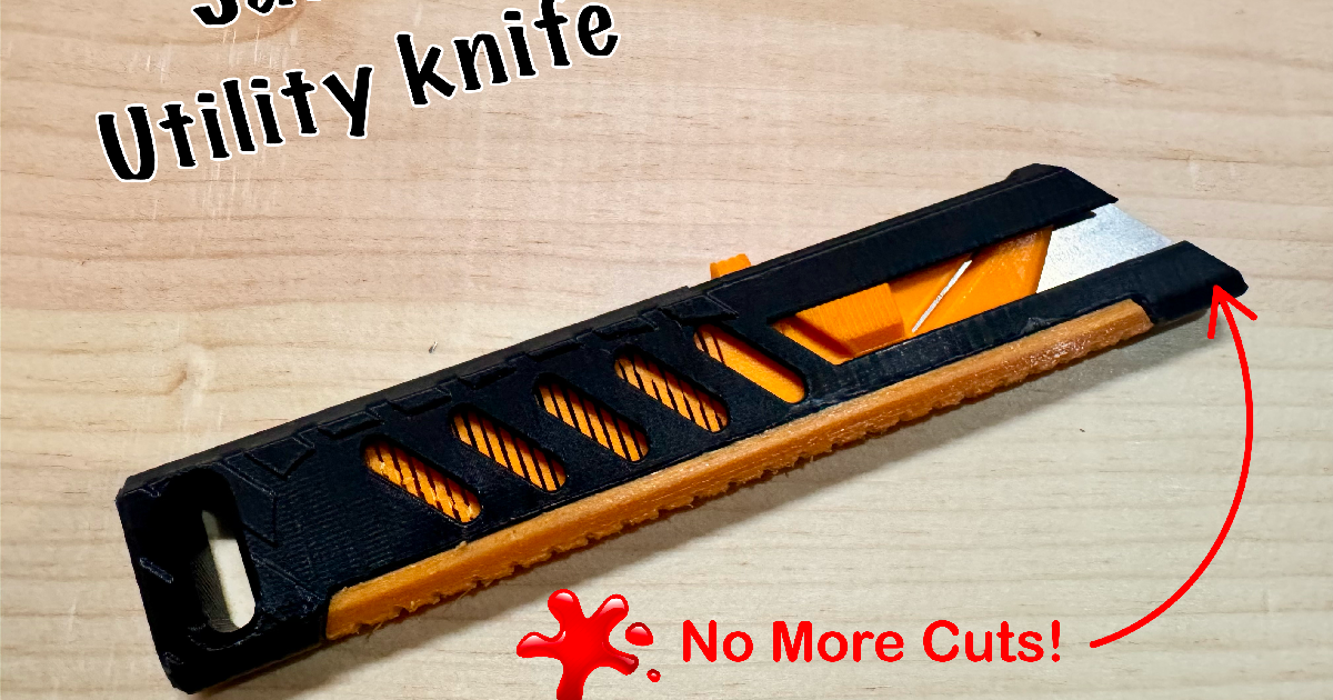 Safety utility knife (auto retracting) par Ben Kennedy | Téléchargez ...