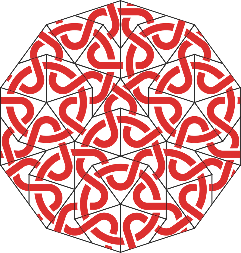 Decorative Penrose tile braid by Paul Callahan | Download free STL ...