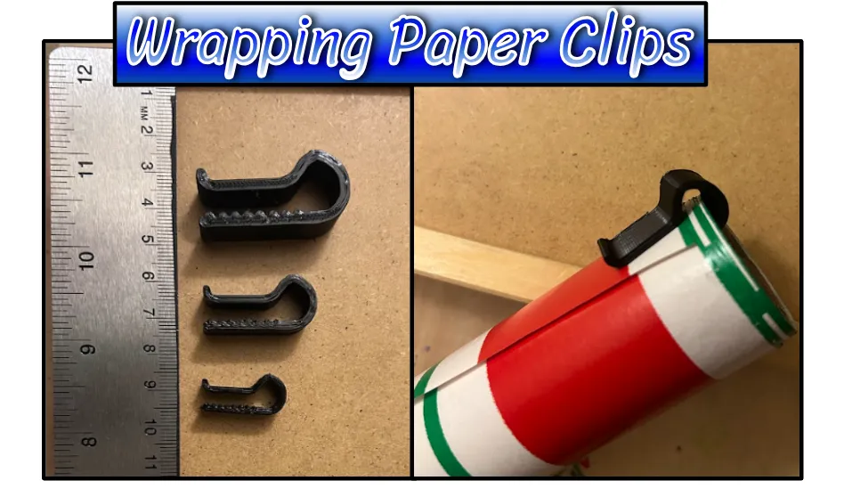 Wrapping Paper Clips - Assorted Sizes! by Tasp3D | Download free STL ...