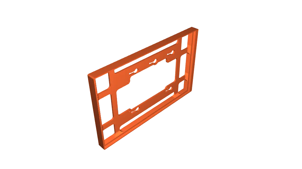 Wallmount frame for Waveshare 10.1DP-CAPLCD touchscreen by g0tter ...