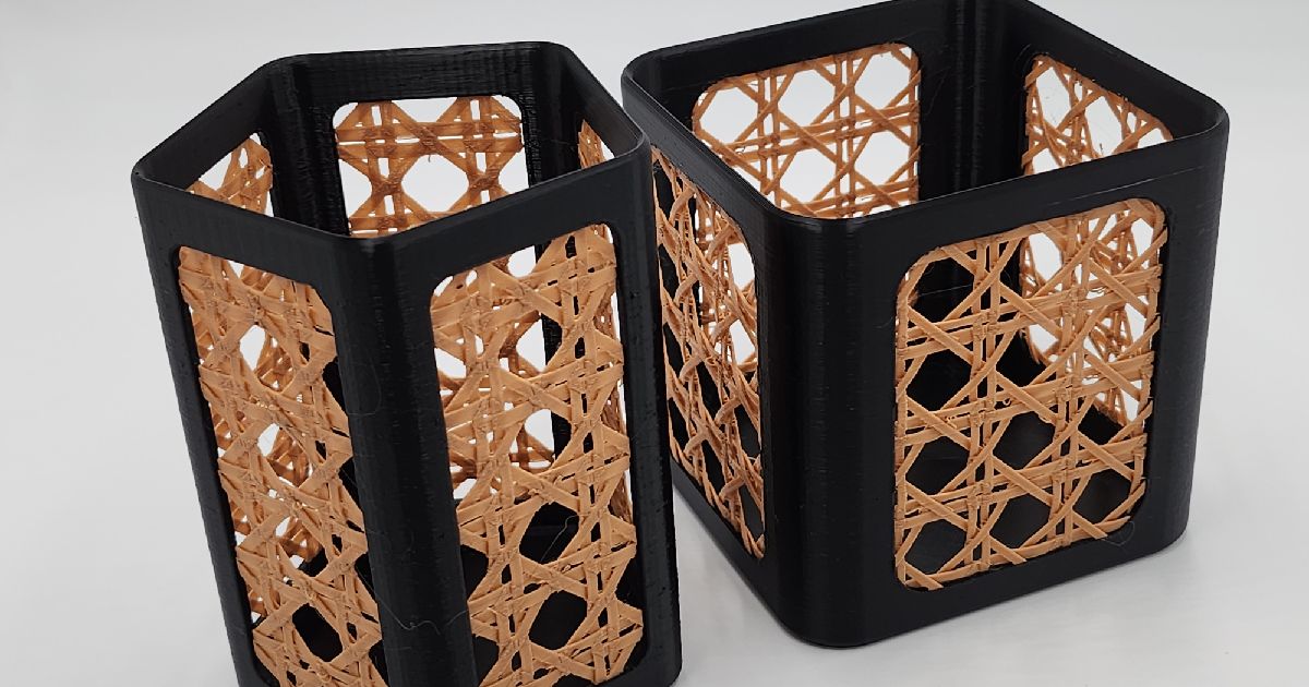 Octagonal plaiting basket weave containers by DP design | Download free ...
