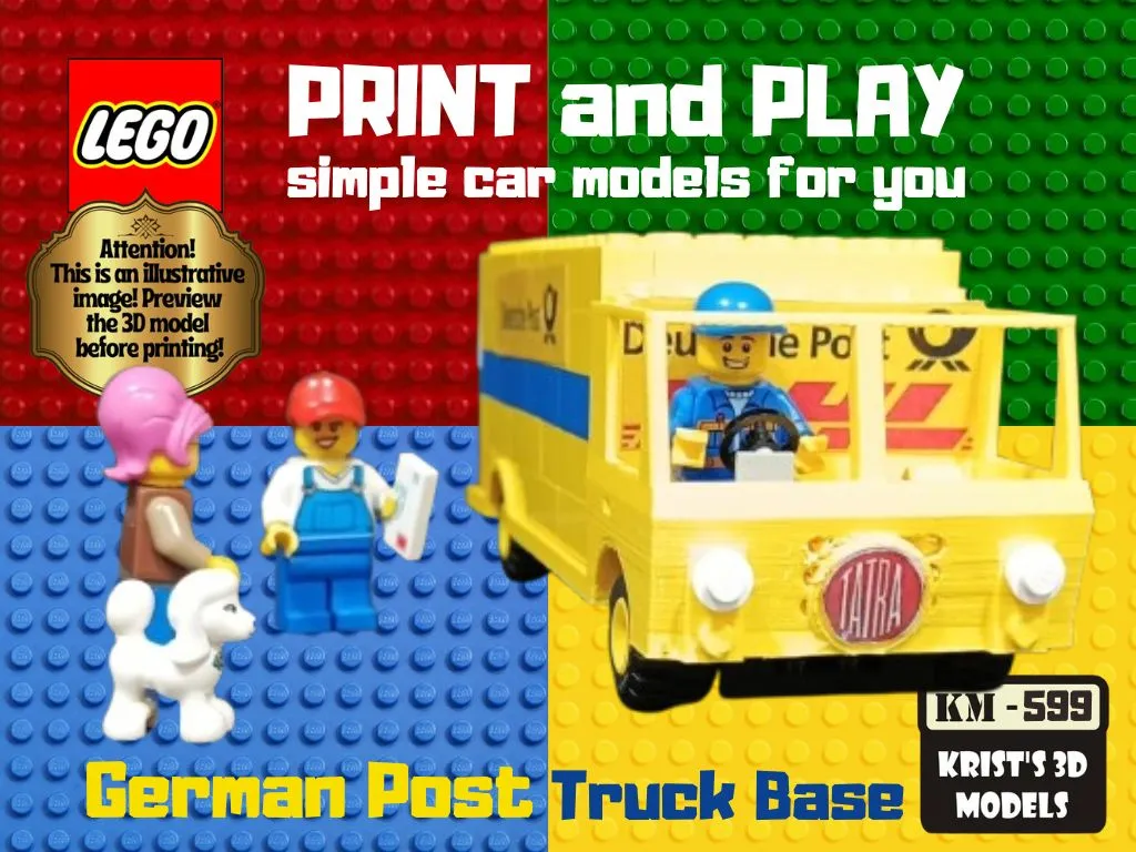 LEGO German Post Truck Base by Mgr. Pavel Krist | Download free STL ...