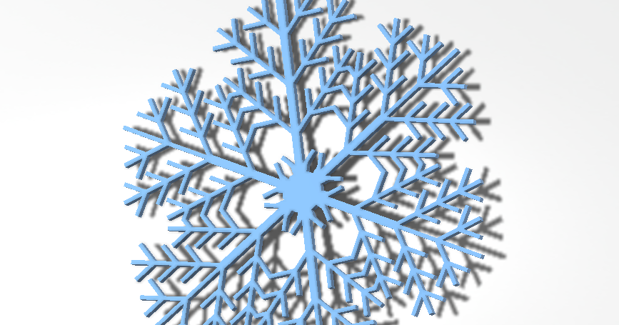 The snowflake decoration. six-pointed by bar3de | Download free STL ...