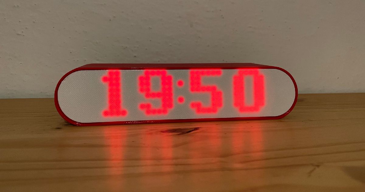 LED Matrix Clock by Ondřej Hladík | Download free STL model ...