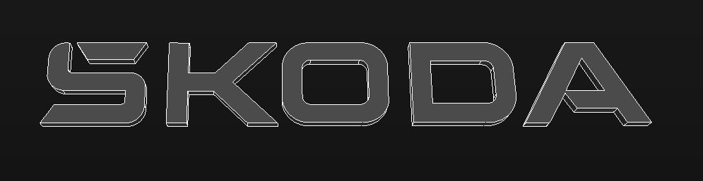 SKODA TEXT LOGO by SAMET GÜRKAN | Download free STL model | Printables.com
