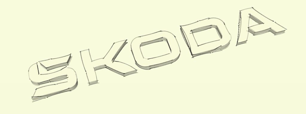SKODA TEXT LOGO by SAMET GÜRKAN | Download free STL model | Printables.com