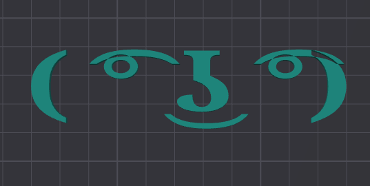 Wide Lennyface ( ° ʖ °) by LuciNya | Download free STL model ...