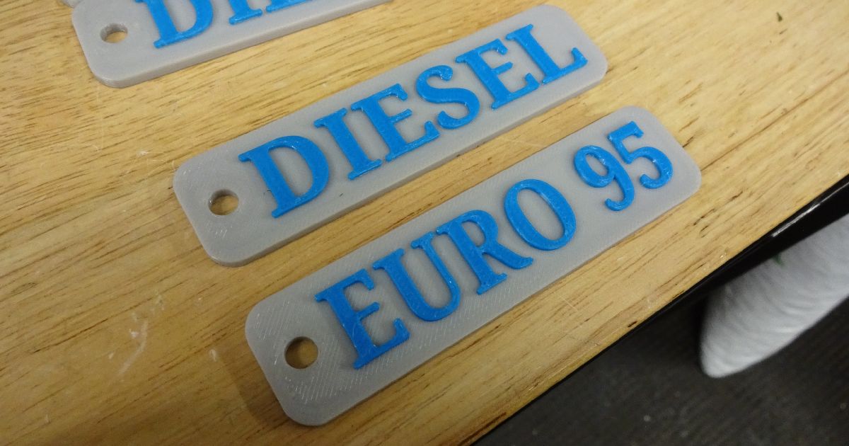 fuel canister tags lable diesel euro95 by pietjepuk | Download free STL ...