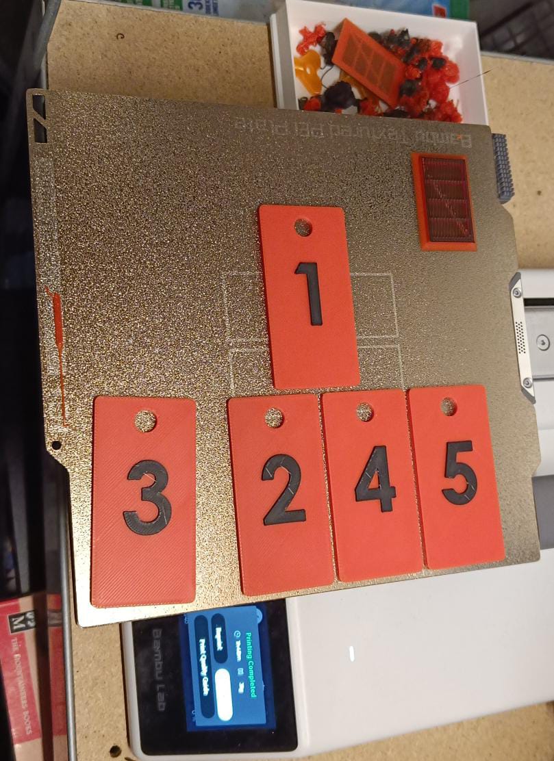 Number tags by Mathijs Born | Download free STL model | Printables.com