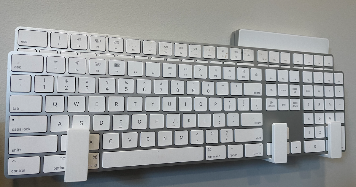 Wall Mount Keyboard Rack by lucasjhall | Download free STL model ...