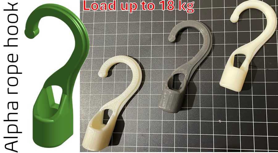 Alpha rope hook by Dalejandro | Download free STL model | Printables.com