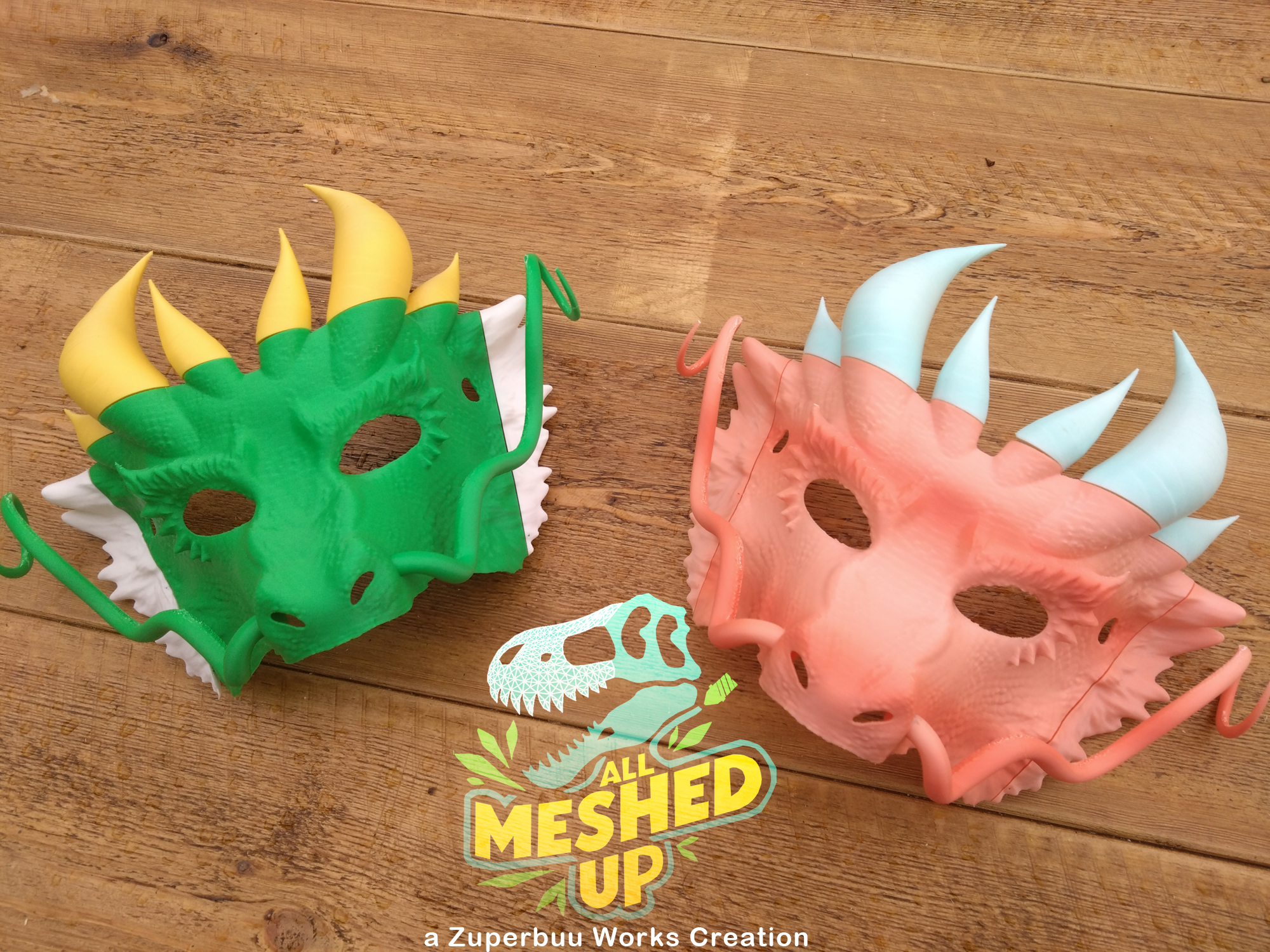 Eastern Dragon Masquerade Masks by zuperbuuworks | Download free STL ...