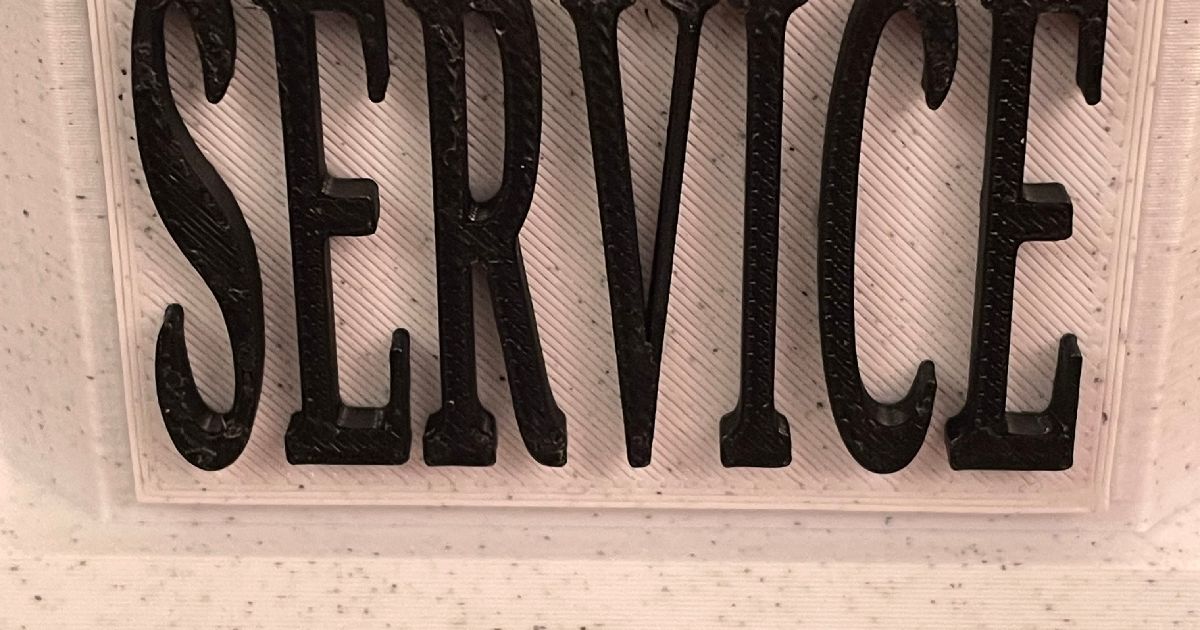 SERVICE TEXT by Shakurityzone | Download free STL model | Printables.com