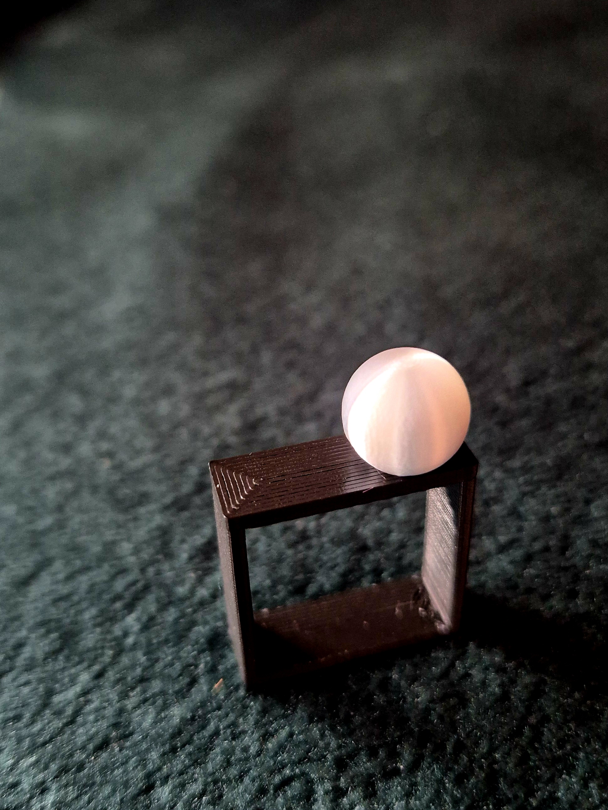 Modern ring and earrings Rectangle & Sphere Geometry by Veronika ...