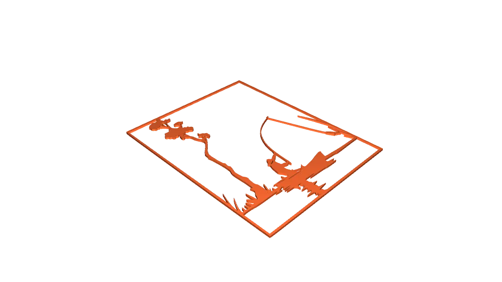 Rustic Fishing Silhouette Wall Art by Jura Švébiš | Download free STL ...