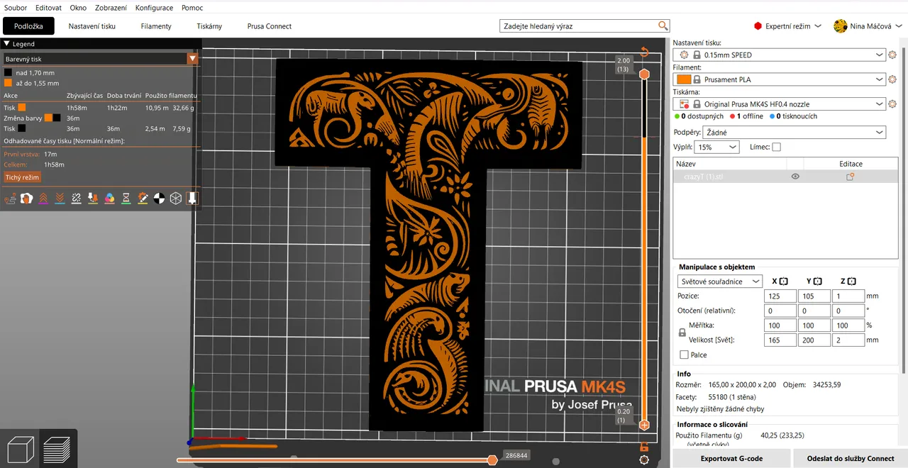 Crazy alphabet: Letter T by Nina Máčová | Download free STL model ...